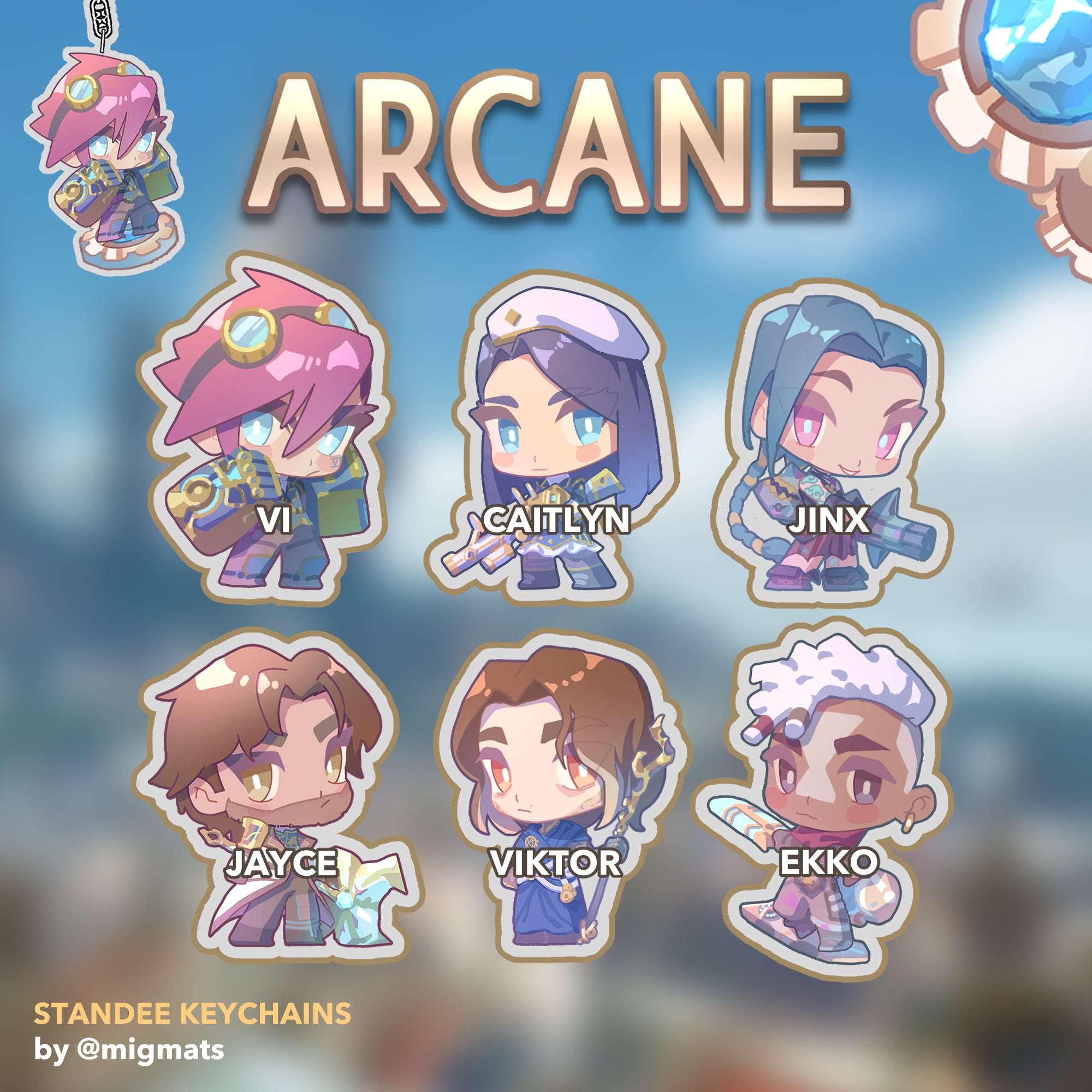 Arcane Season 2 Standee Keychains (PRE-ORDER) – migmats