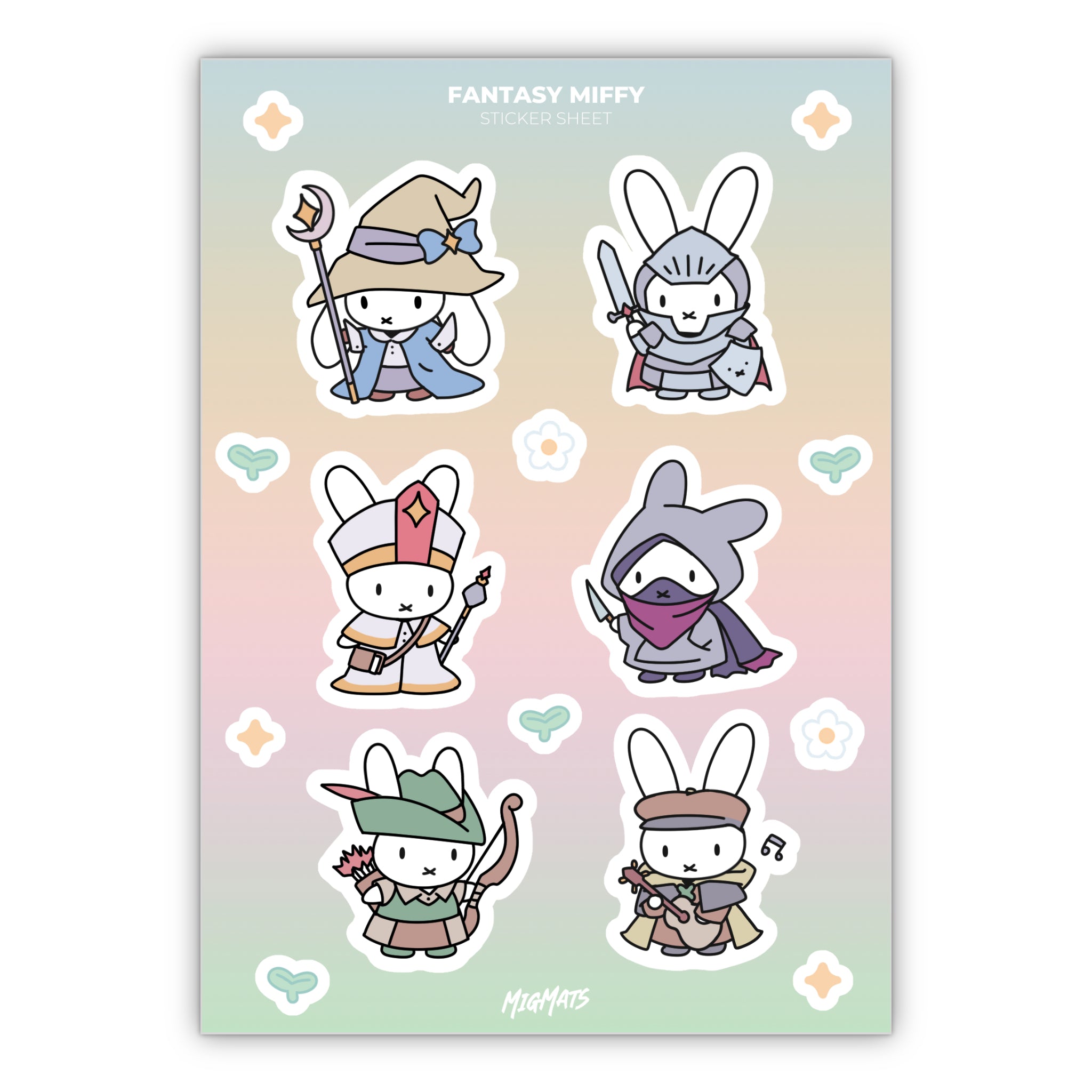 Fantasy Miffy Sticker Sheets – migmats